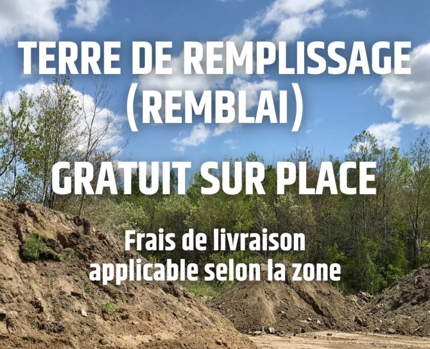 Terre de remblai - Pépinière Gravel %remplissage